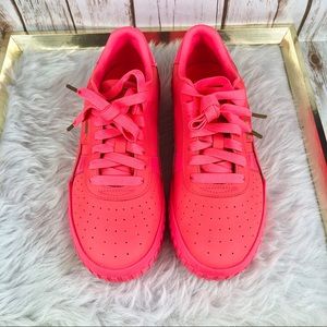 Puma | Shoes | Puma Cali 8s Neon Pink Sneakers | Poshmark